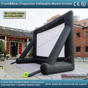 Outdoor Inflatable 76m Cinema Screen Frontrear Projection Ce Ul Blower ...