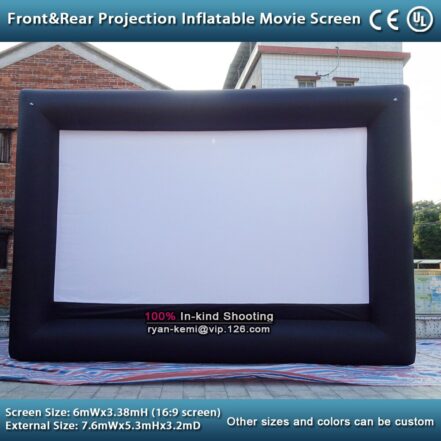 Outdoor Inflatable 76m Cinema Screen Frontrear Projection Ce Ul Blower ...
