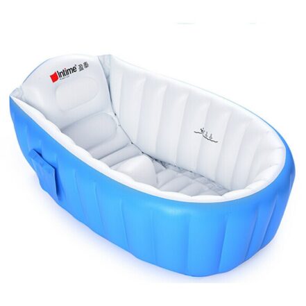 Inflatable Portable Bathtub With Air Pump Comfort Cushion For Kids ...