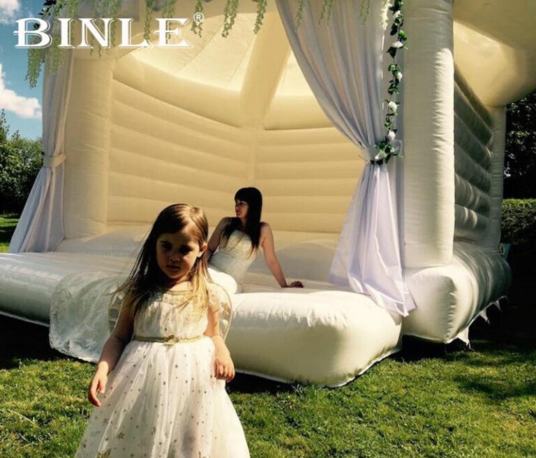 Adults Pure White Pvc Inflatable Wedding Bouncy Castle 055mm - WeFlatables.com - Experience the ...