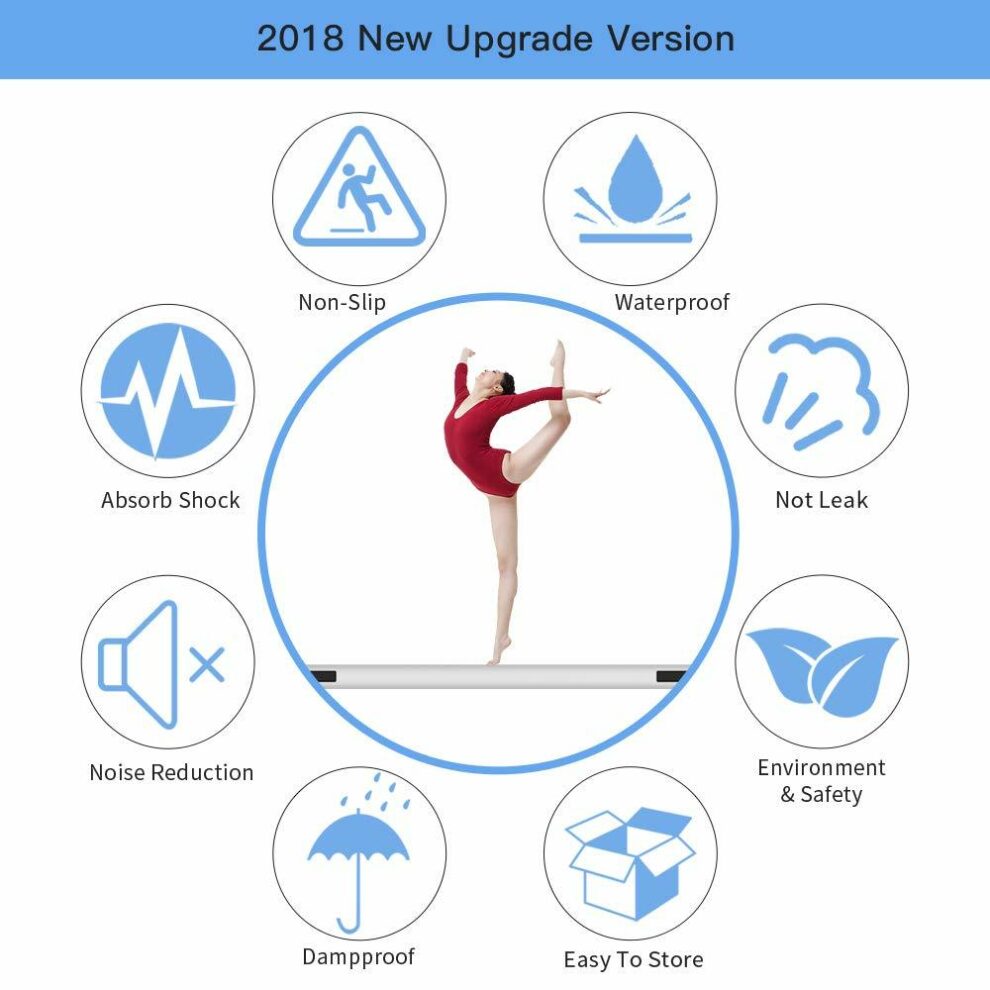 Home Gymnastics Training 345m Inflatable Tumbling Air Track Trampoline ...