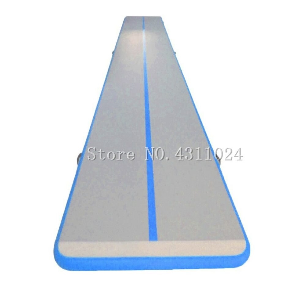 Kids 10m Blue Inflatable Gymnastics Airtrack Tumbling Mat With Pump ...