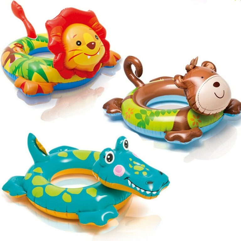 Kids Inflatable Swim Ring Christmas Summer Cartoon Animal Pool Float ...
