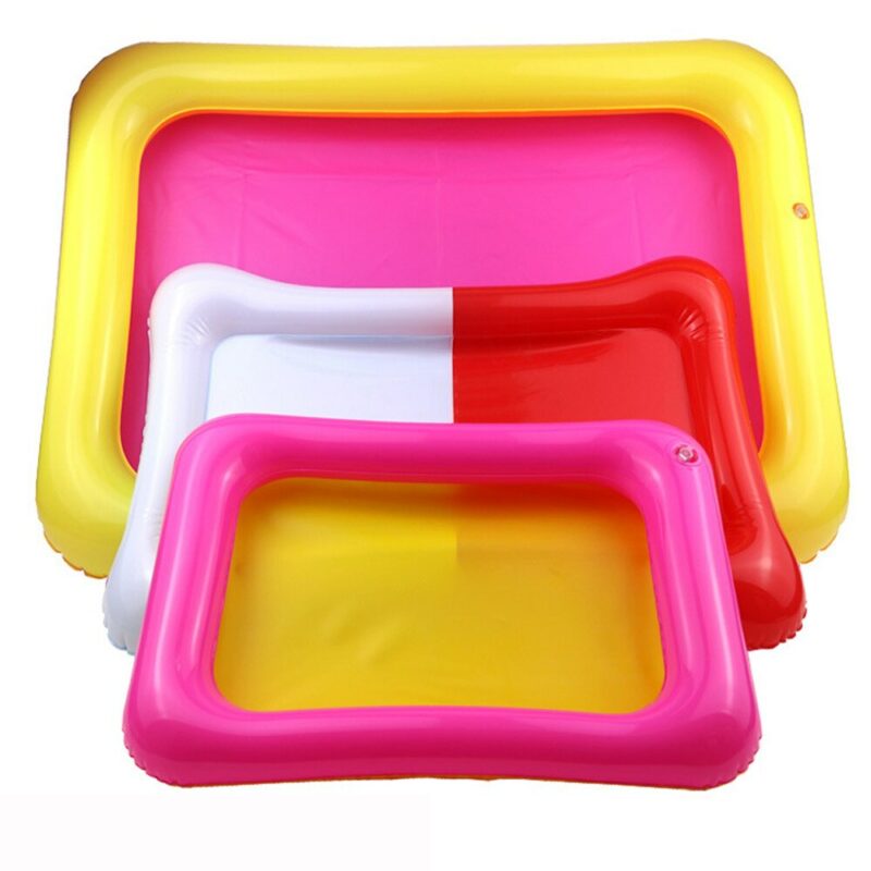 Kids Large Inflatable Sandbox Castle Indooroutdoor Play Tray Pool ...