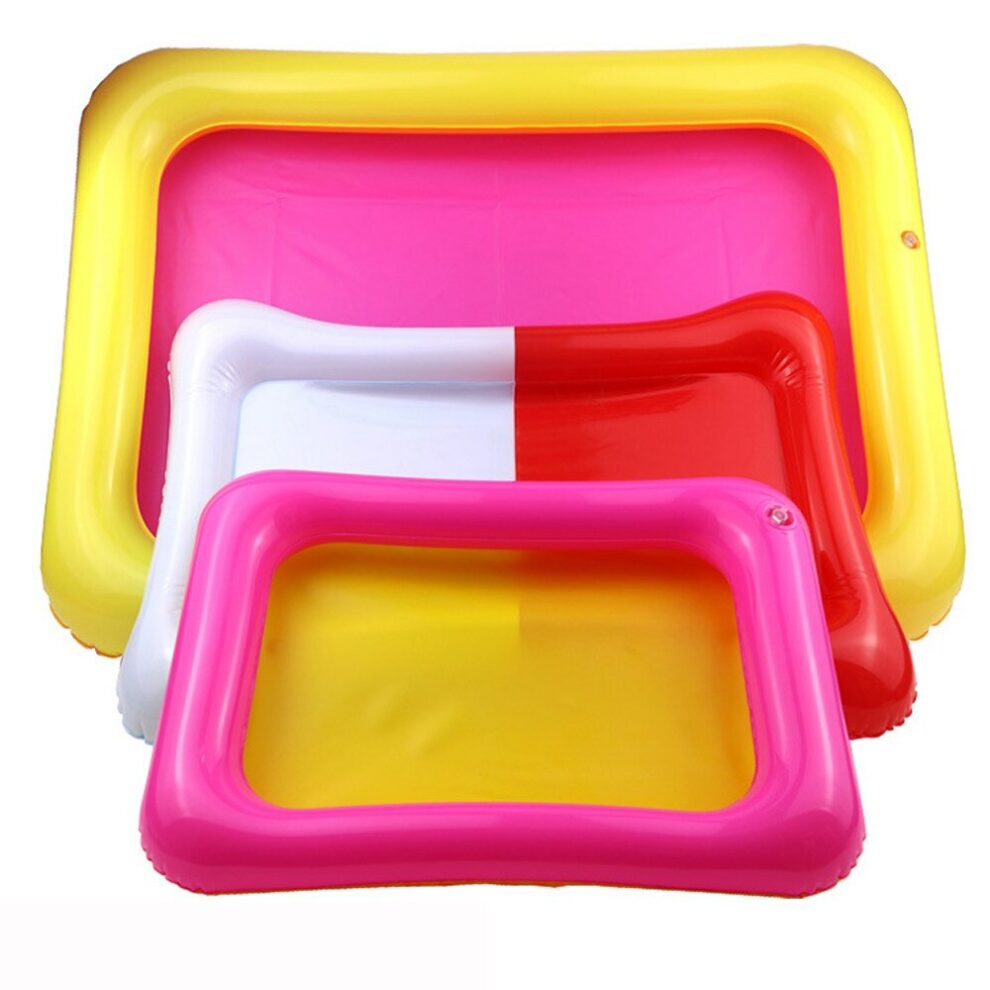 Kids Large Inflatable Sandbox Castle Indooroutdoor Play Tray Pool ...
