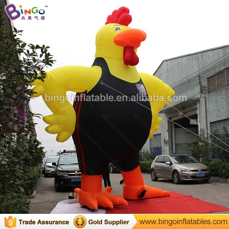 6mh Commercial Inflatable Rooster Toy Yellow Cartoon Balloon For ...