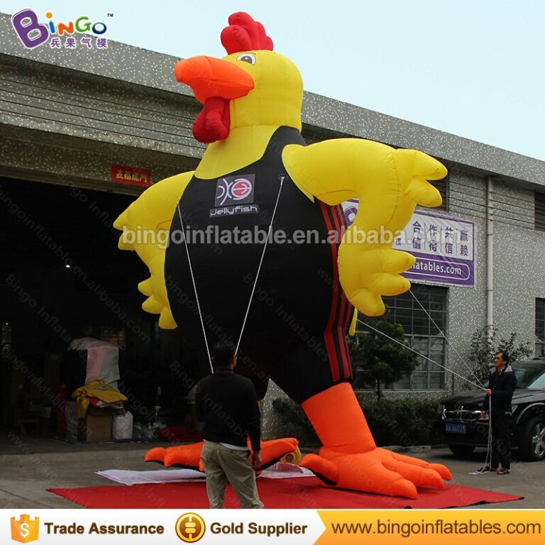 6mh Commercial Inflatable Rooster Toy Yellow Cartoon Balloon For ...