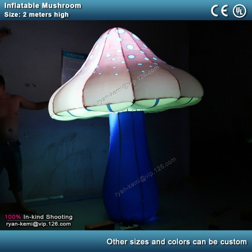 2m Large Inflatable Mushroom Balloon For Festival Mall Theme Park Decor ...