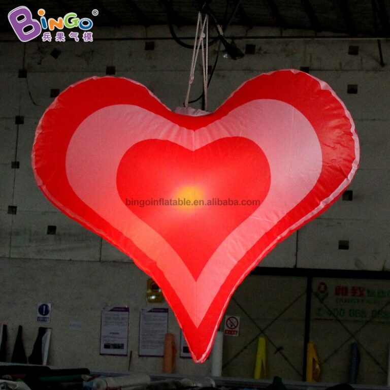 Ecofriendly Led Heartshaped Inflatable Party Balloon 08 Meter Ceiling ...