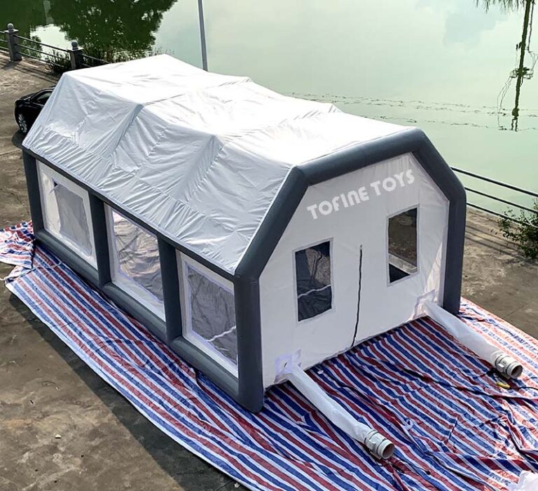 Portable Inflatable Car Wash Booth With Airseal For Paintball Spray ...