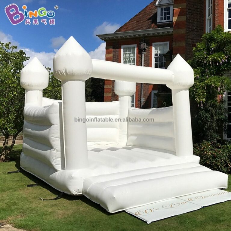5m High White Pvc Inflatable Wedding Bouncer For Outdoor Party Decor ...