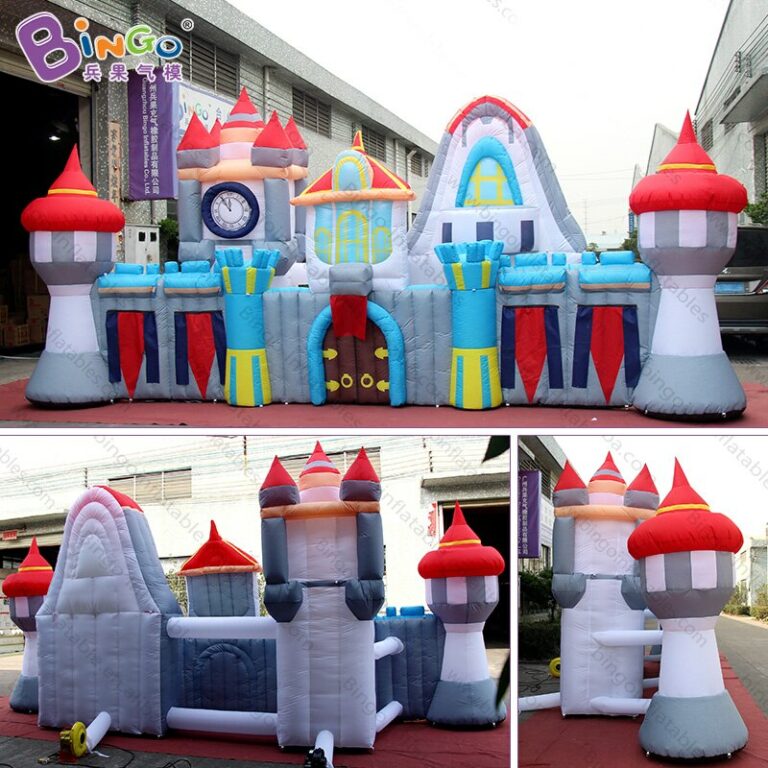 Custom Inflatable Castle Entrance Decor 8x18x35m Advertising Backdrop ...