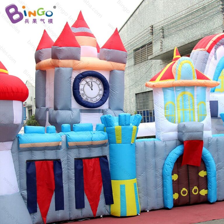 Custom Inflatable Castle Entrance Decor 8x18x35m Advertising Backdrop ...