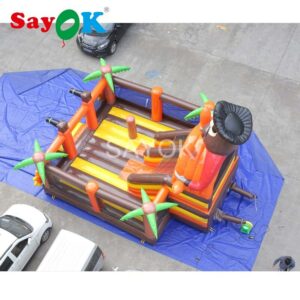 Kids Inflatable Pirate Ship Bouncer Slide 65x55x38m With Air Blower ...