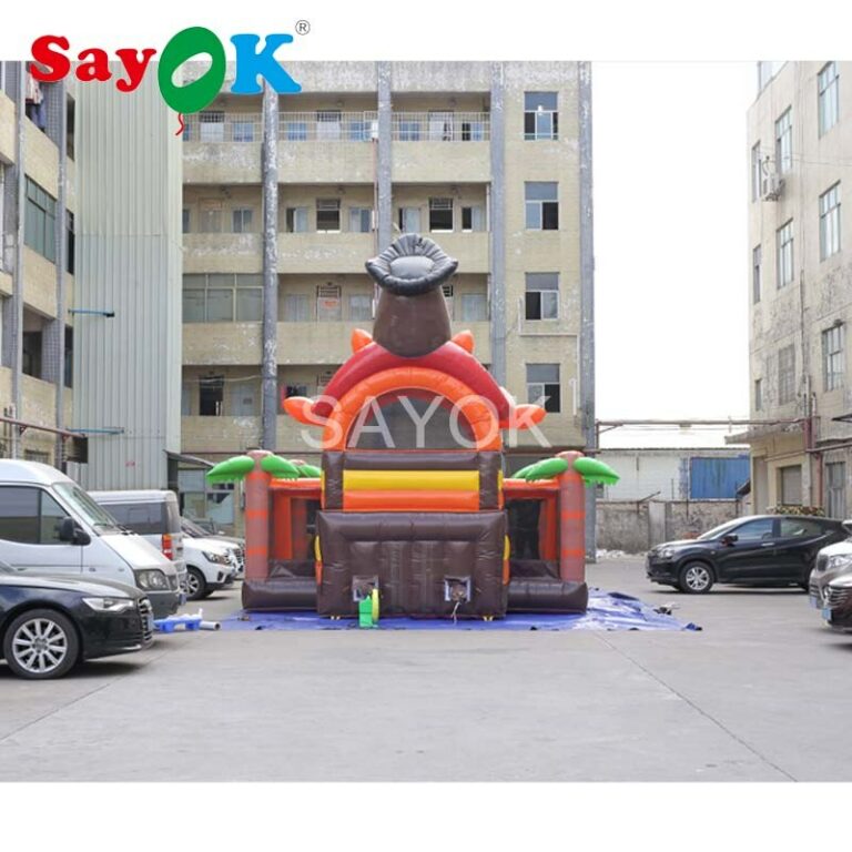 Kids Inflatable Pirate Ship Bouncer Slide 65x55x38m With Air Blower ...