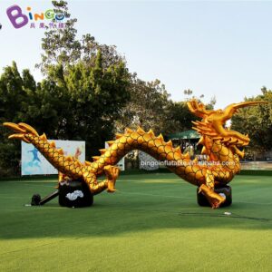 Customizable Giant 8x35m Gold Inflatable Dragon Game Toy For Kids ...