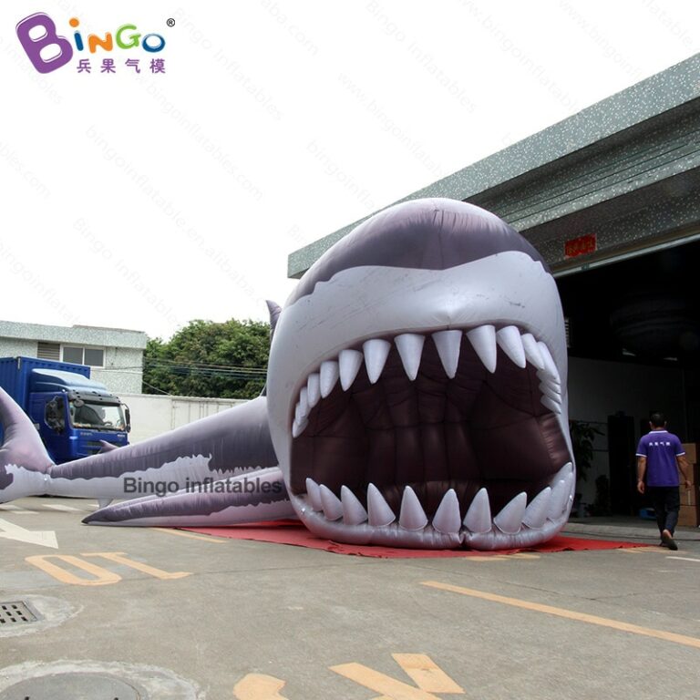 12m Inflatable Shark Model For Marine Park Ocean Theme Academic ...