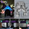 Led Lighted Ecofriendly 3x3mh Inflatable Haunted House For Amusement ...