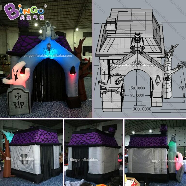 Led Lighted Ecofriendly 3x3mh Inflatable Haunted House For Amusement ...