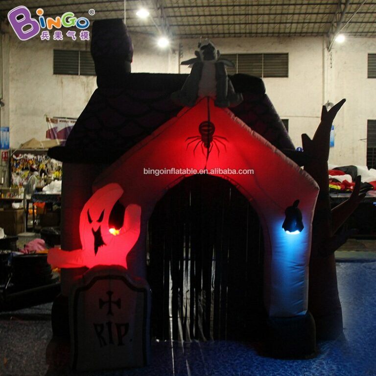 Led Lighted Ecofriendly 3x3mh Inflatable Haunted House For Amusement ...
