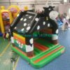Roofed Inflatable Bouncy Castle House 4x4x35m Fun Cow Design For Kids ...