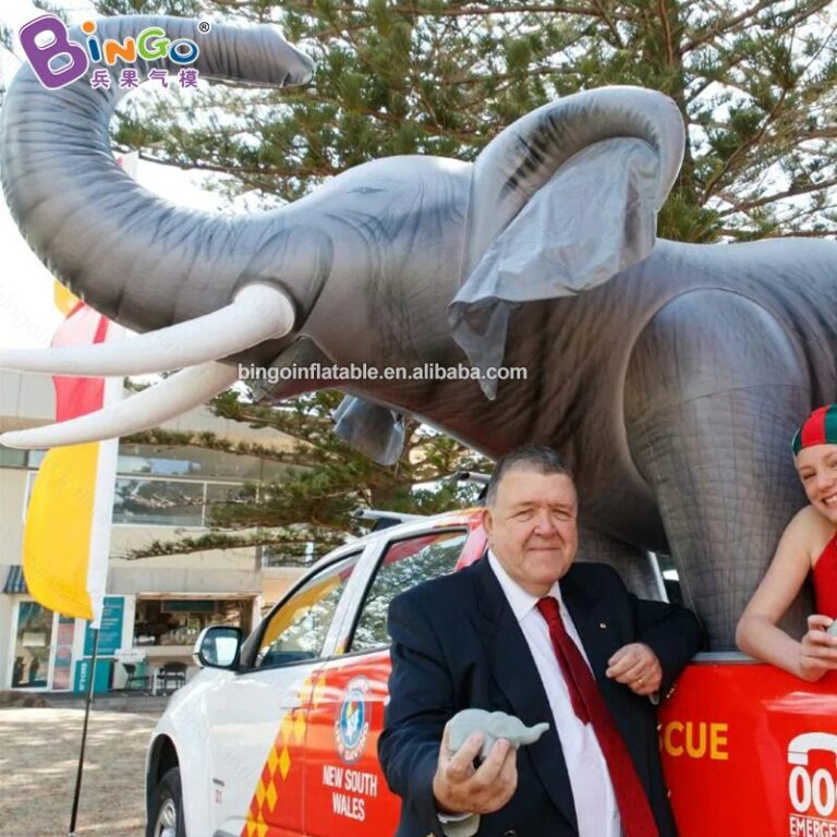 Customized 9x25m Large Inflatable Elephant Toy For Parade Decorations ...