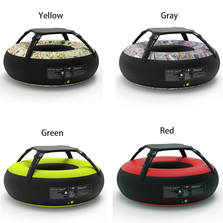 Multiplayer Round Inflatable Camping Table With Air Sofa And Pump ...