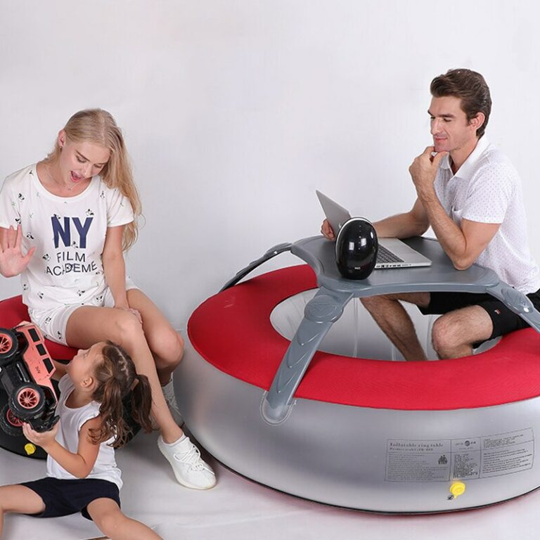 Multiplayer Round Inflatable Camping Table With Air Sofa And Pump ...