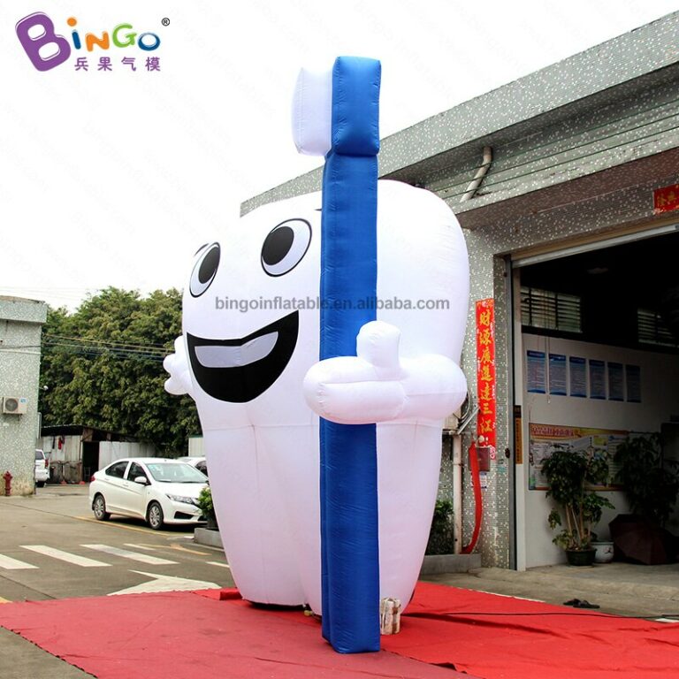 Commercial Display 4m High Inflatable Tooth Brush Cartoon Custom Event ...
