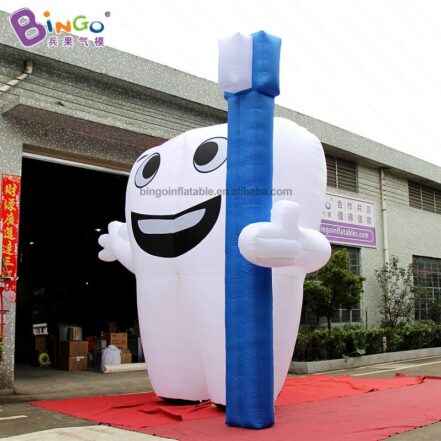 Commercial Display 4m High Inflatable Tooth Brush Cartoon Custom Event ...
