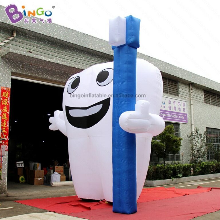 Commercial Display 4m High Inflatable Tooth Brush Cartoon Custom Event ...