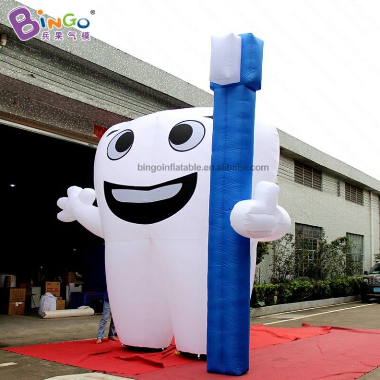 Commercial Display 4m High Inflatable Tooth Brush Cartoon Custom Event ...