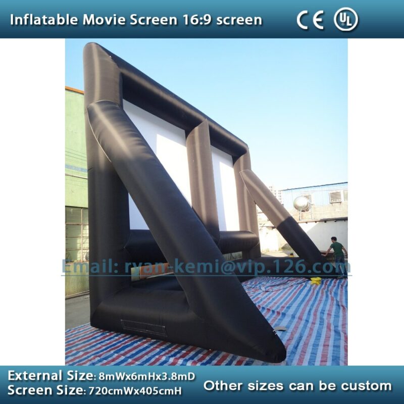 Large 8mx6m Outdoor Portable Inflatable Movie Screen For Film ...