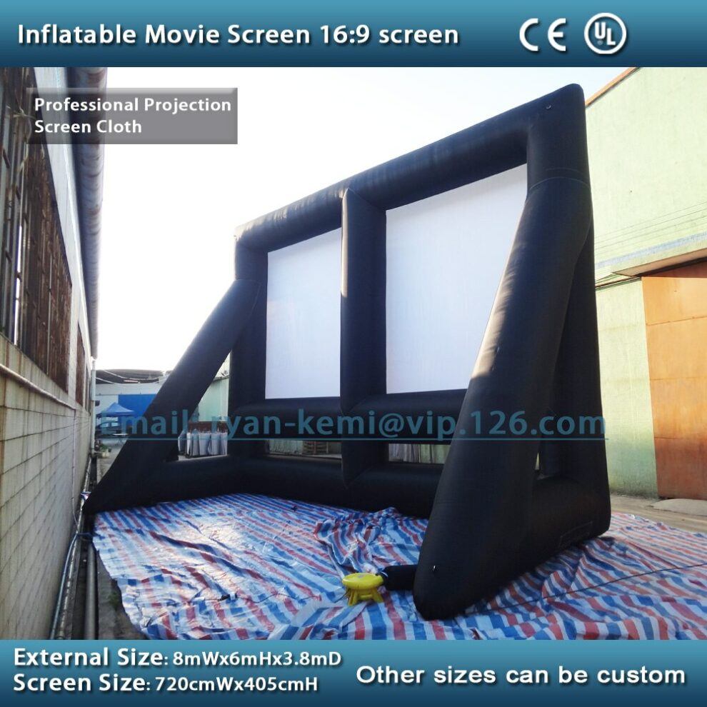 Large 8mx6m Outdoor Portable Inflatable Movie Screen For Film ...