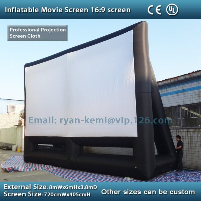 Large 8mx6m Outdoor Portable Inflatable Movie Screen For Film ...