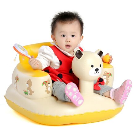 Portable Inflatable Bear Baby Chair For Bath Learning Play Games ...