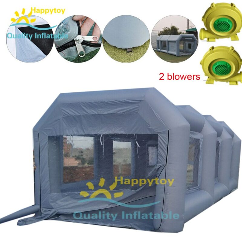 Oxford Pvc Inflatable Car Paint Spray Booth Garage Tent Clear ...
