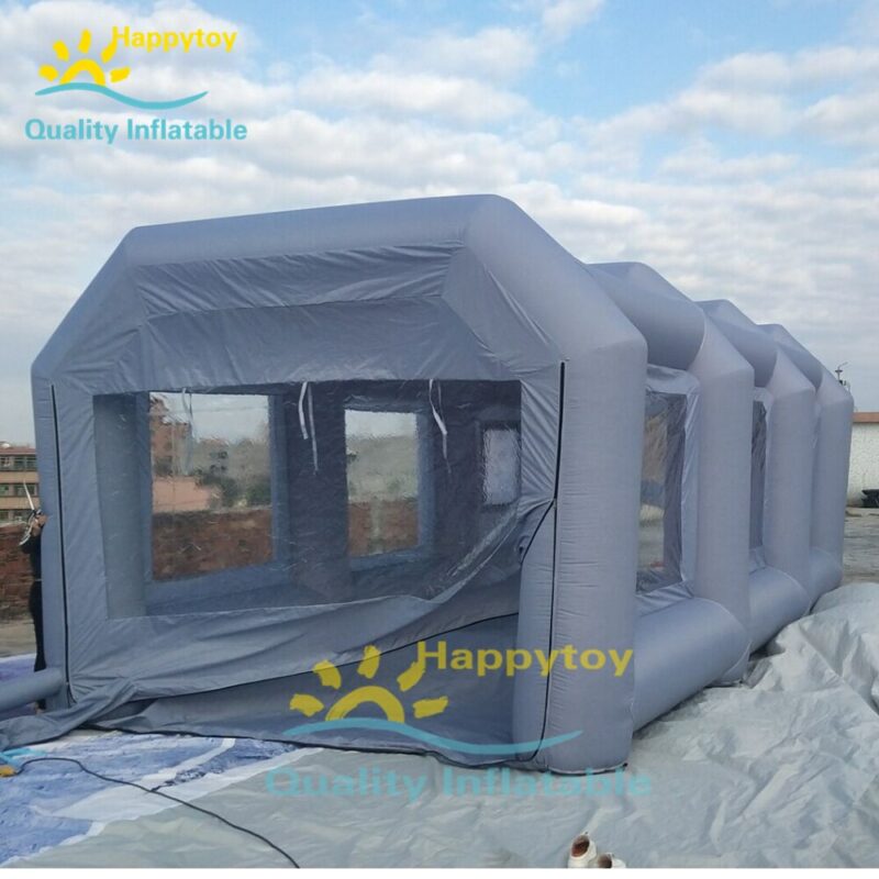 Portable Inflatable Car Spray Paint Booth Tent With Dual Air Blowers ...
