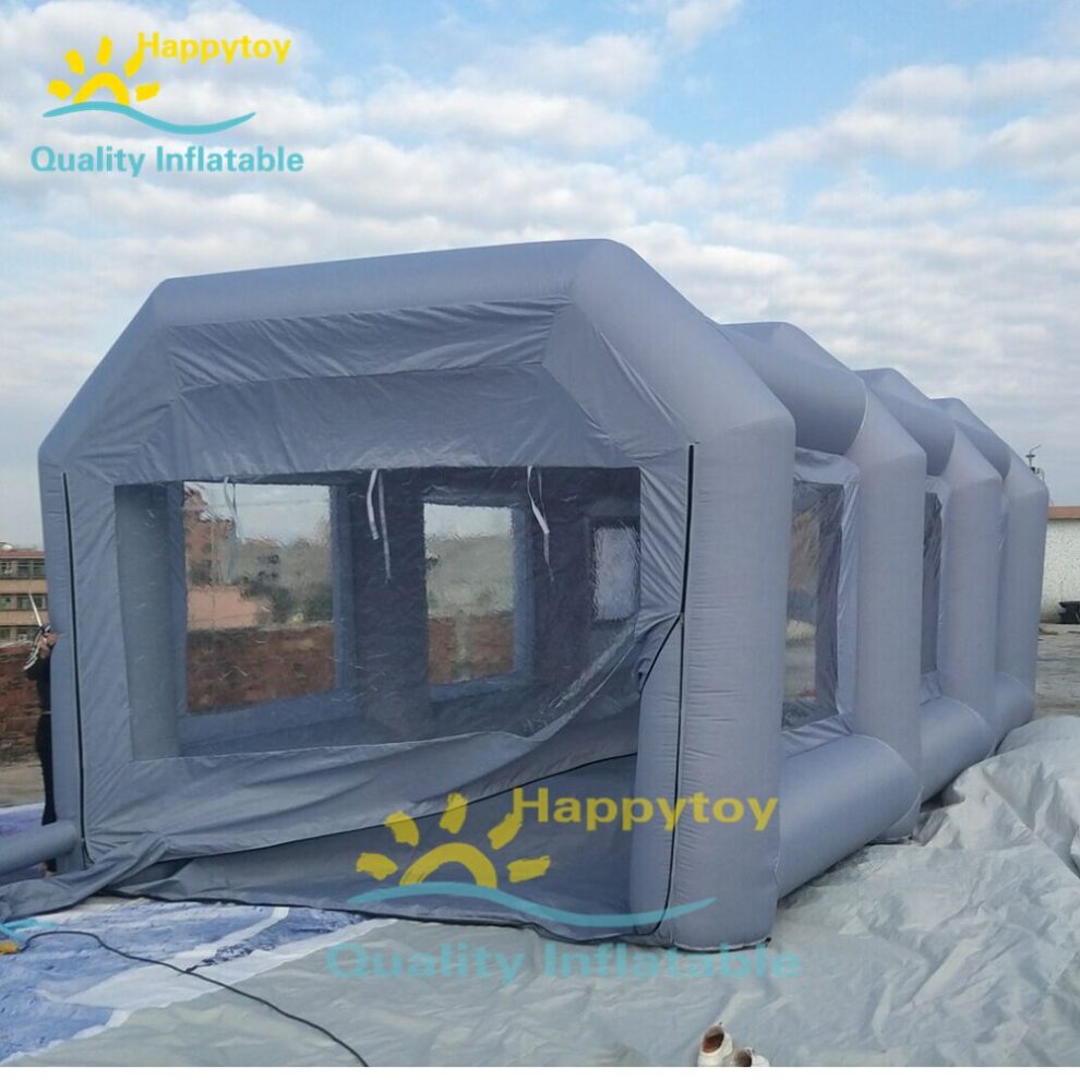 Portable Inflatable Car Spray Paint Booth Tent With Dual Air Blowers ...