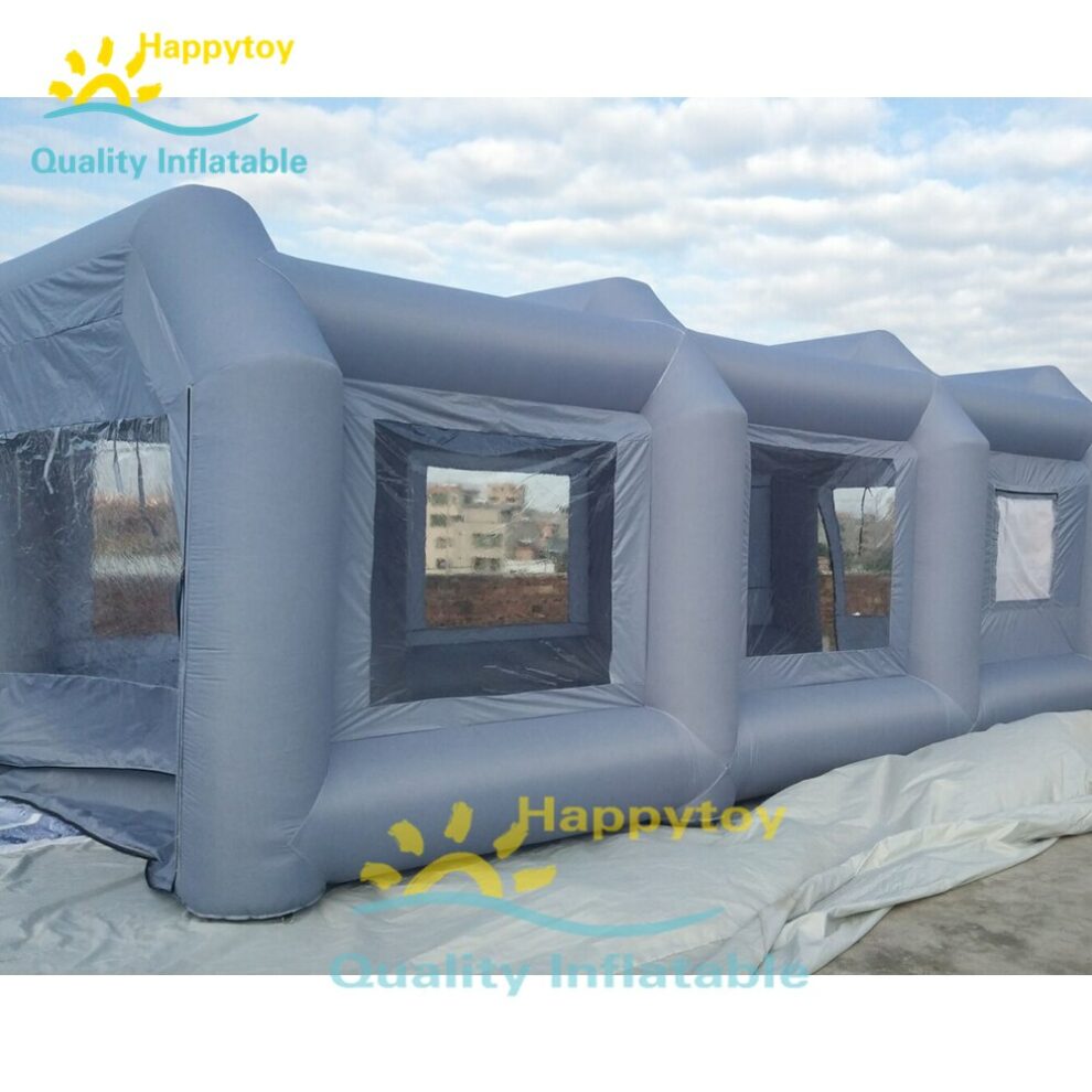 Portable Inflatable Car Spray Paint Booth Tent With Dual Air Blowers ...