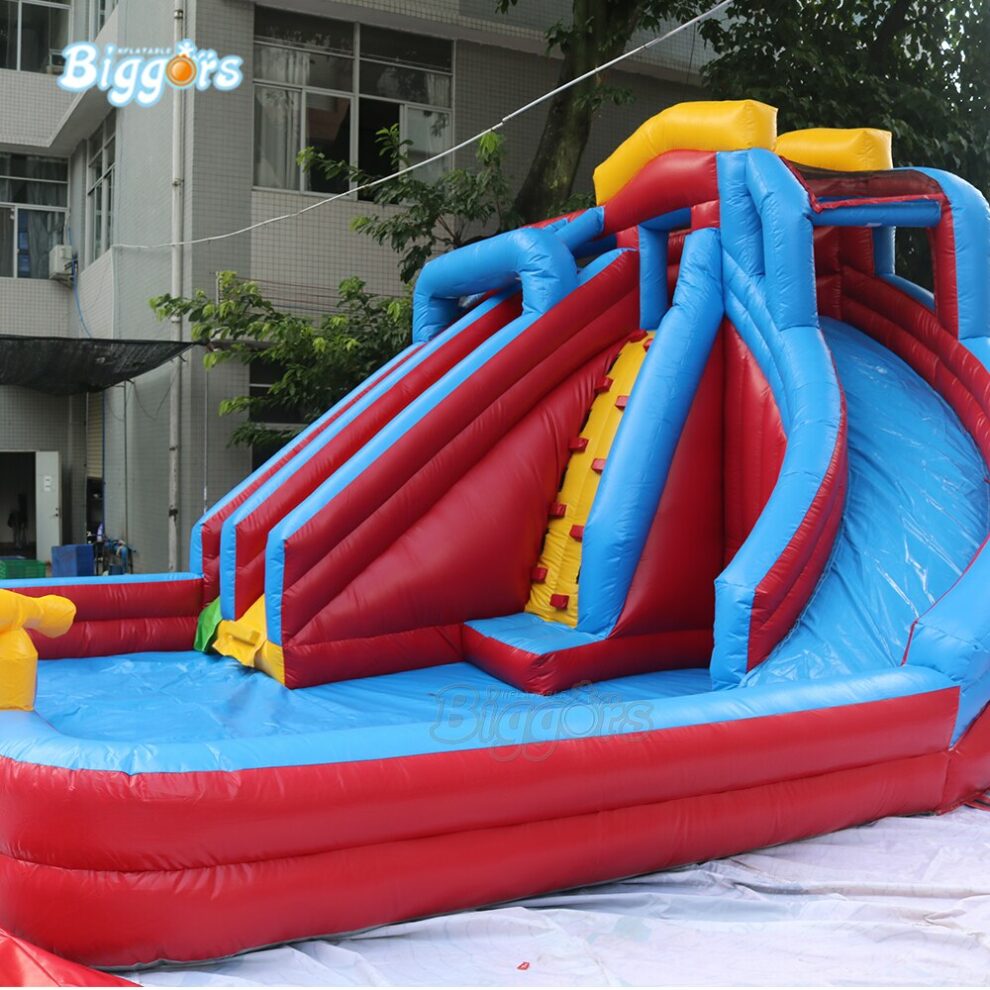 Commercial Grade Giant Inflatable Water Slide Pool With Pvc And Blowers ...