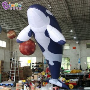 Customized 55m Giant Inflatable Hanging Killer Whale For Event ...