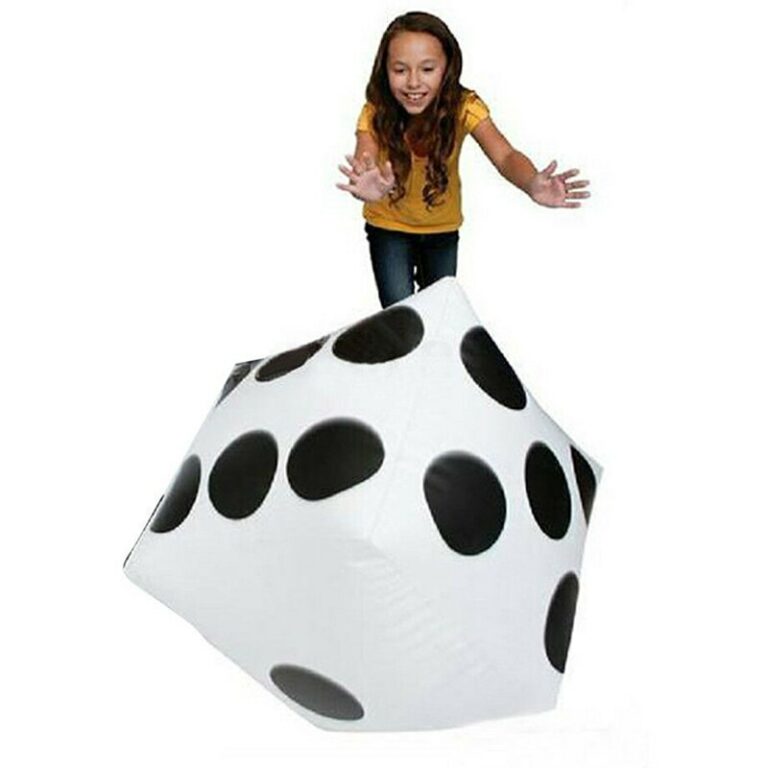 Jumbo Inflatable Dice Toy For Party Games Outdoor Fun Giant Toss Roll ...