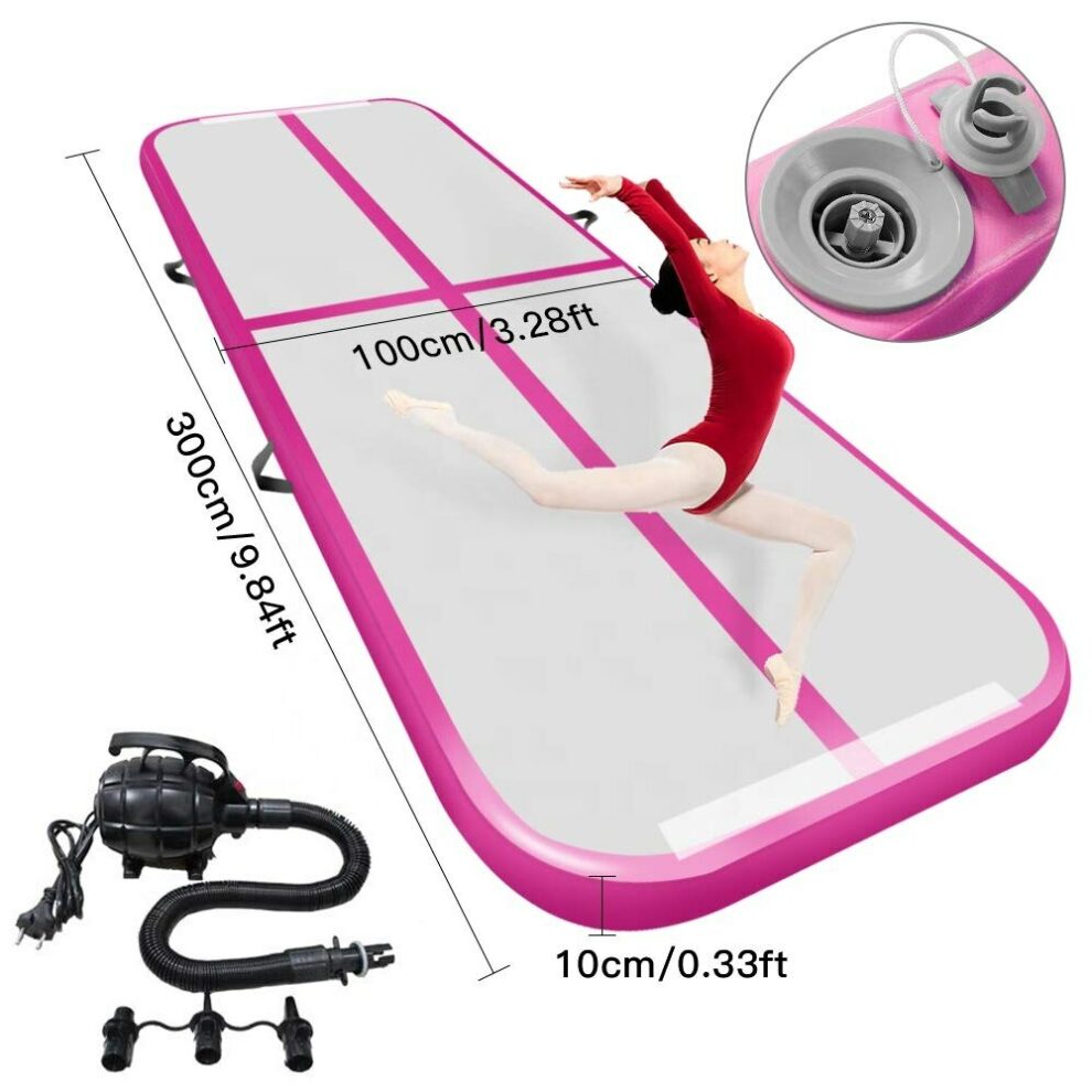 3m Large Airtrack Gymnastics Mat With Pump For Home Use Inflatable ...