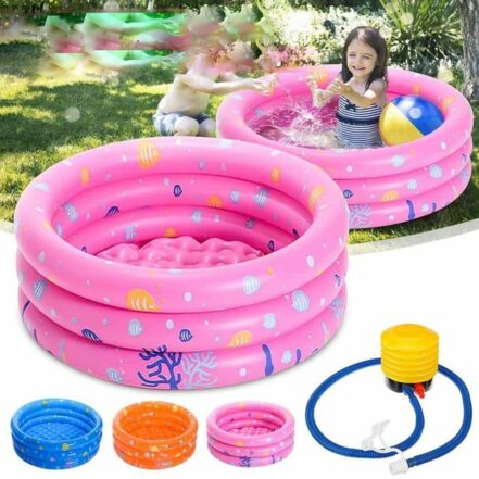 Inflatable Toddler Water Pool Round Baby Kids Swim Ocean Ball Pit ...