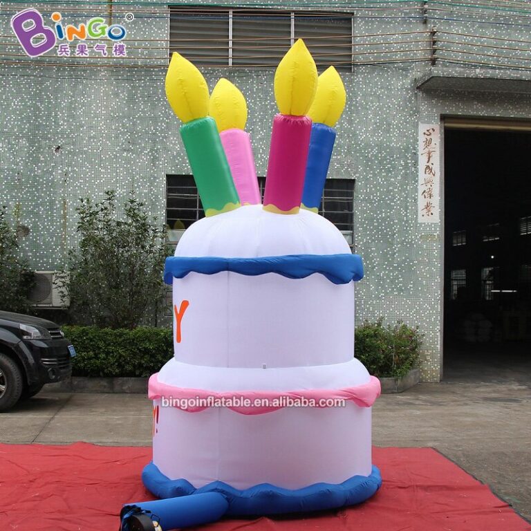 Kids Birthday Party 3m High Inflatable Cartoon Cake Balloon Decoration ...