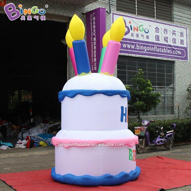 Kids Birthday Party 3m High Inflatable Cartoon Cake Balloon Decoration ...