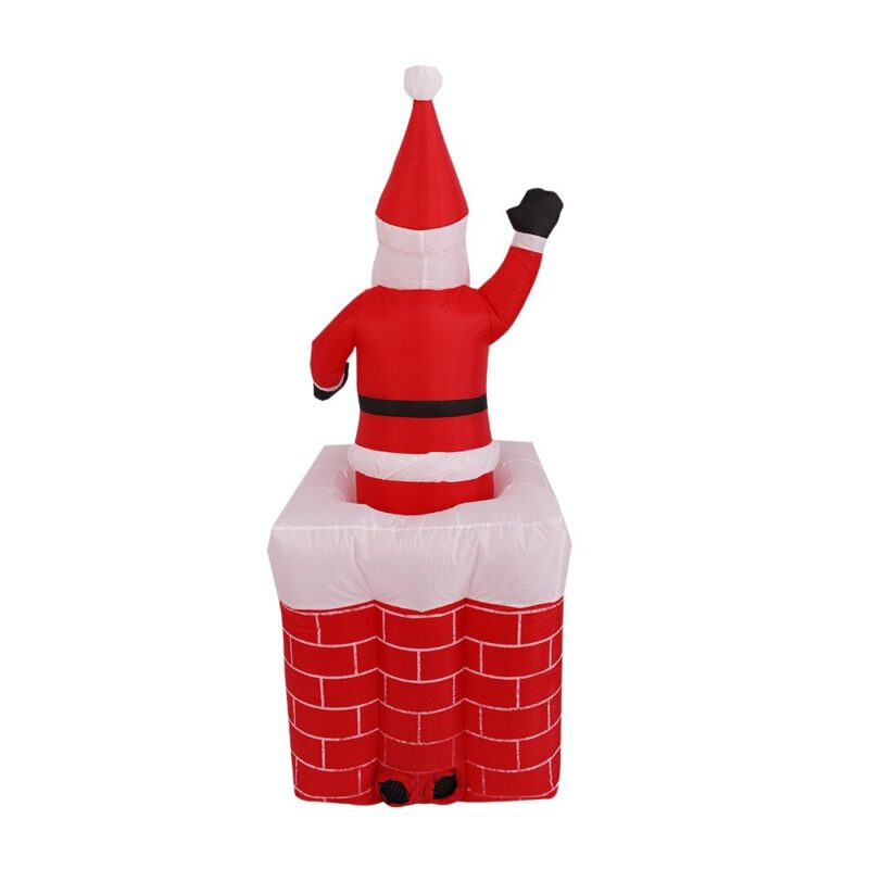 4ft Inflatable Santa Claus Climbing Chimney Led Christmas Yard ...