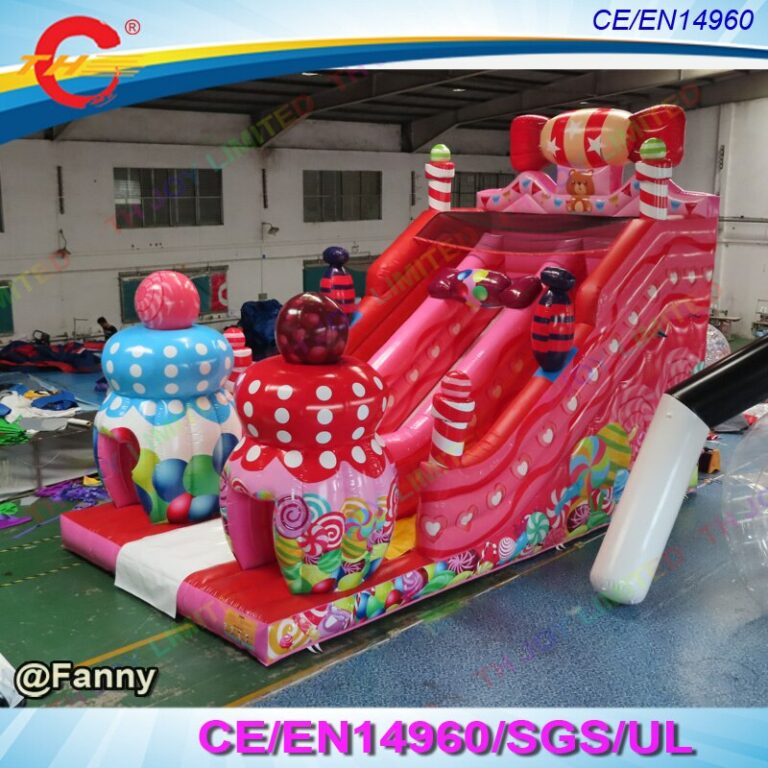 Commercial 9x5x6m Giant Inflatable Candy Slide For Kids Adults Jumping ...