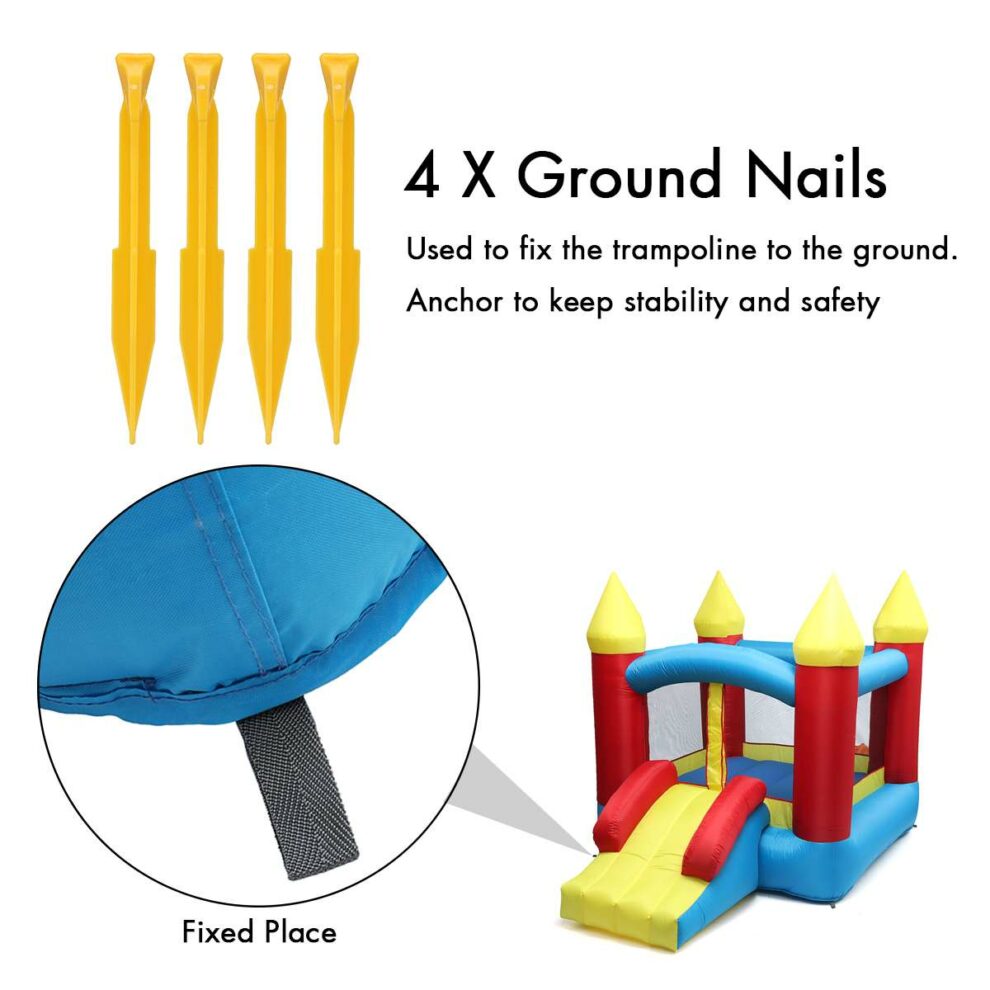 Kids Inflatable Trampoline Bouncy Castle Set For Indooroutdoor Play ...